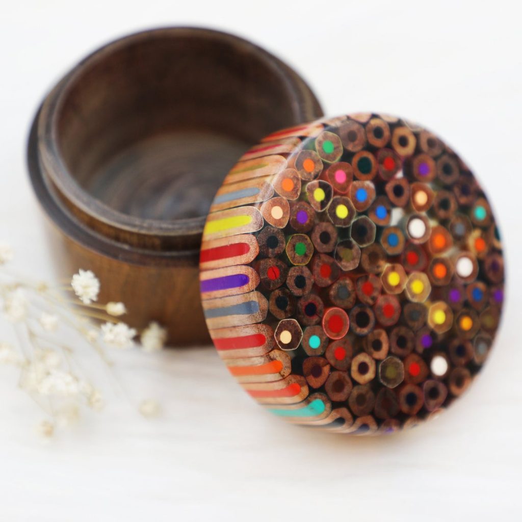 Decorative Colored-pencil High Tower Vase II - Henry Le Design