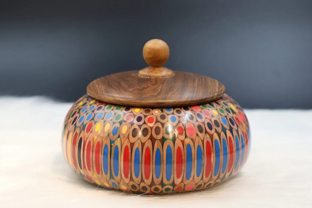 Unique Decorative Colored-Pencil Bowls - Decorative Bowls for Tables