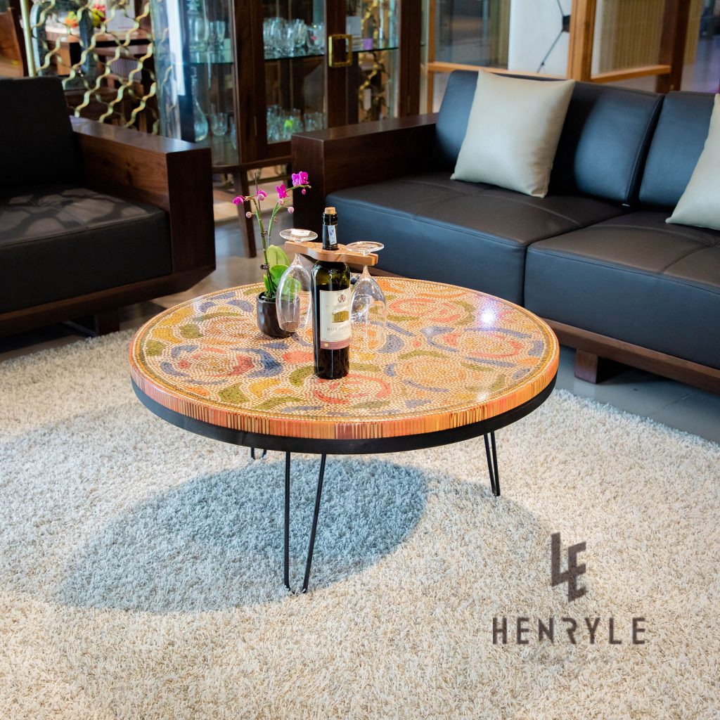 Rose Garden Colored Pencil Coffee Table - Henry Le Design