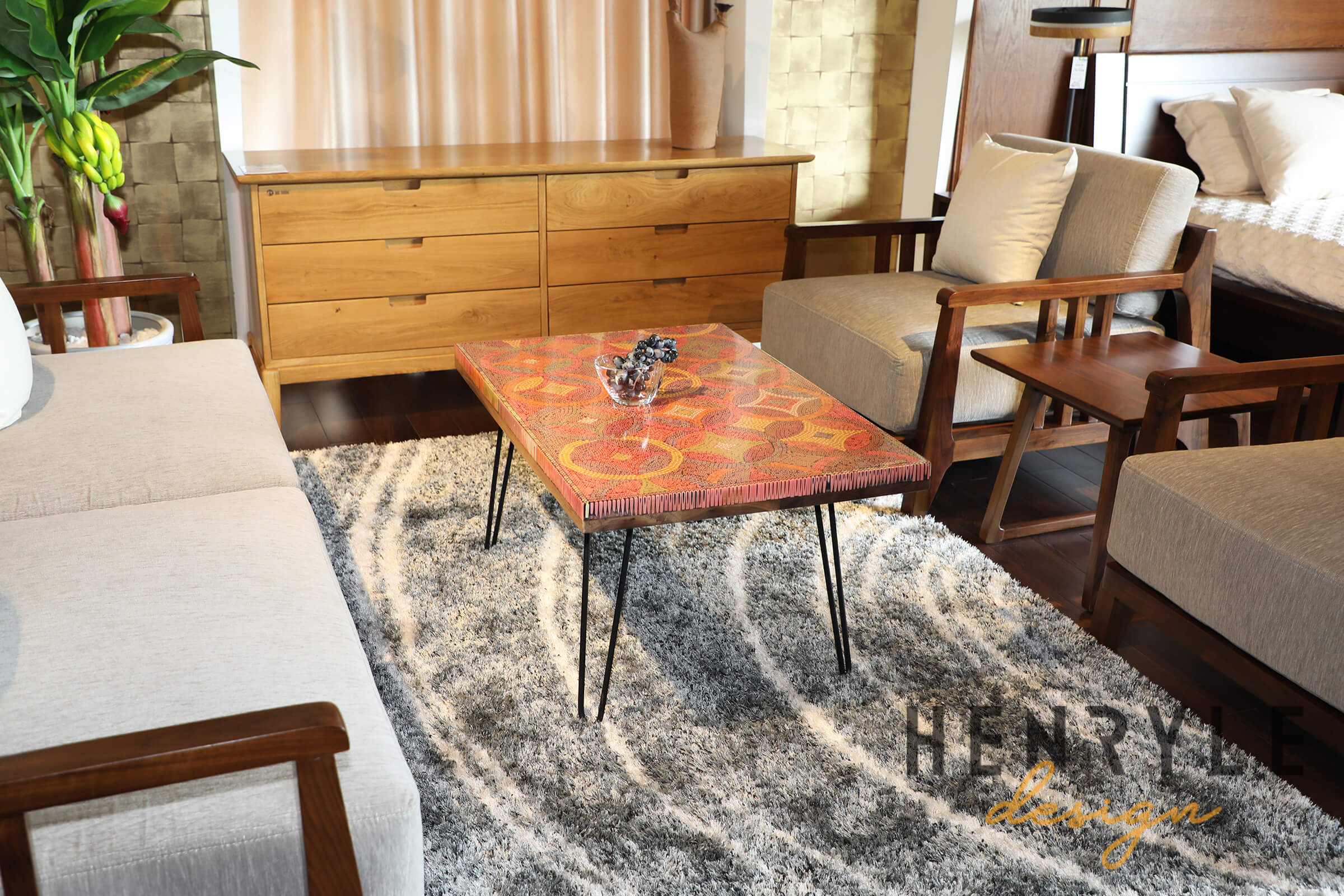 Starry Night Colored-Pencil Coffee Table - Henry Le Design